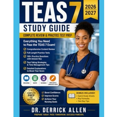 Buy TEAS 7 Study Guide 20262027: Complete Review & Practice Test Prep ...
